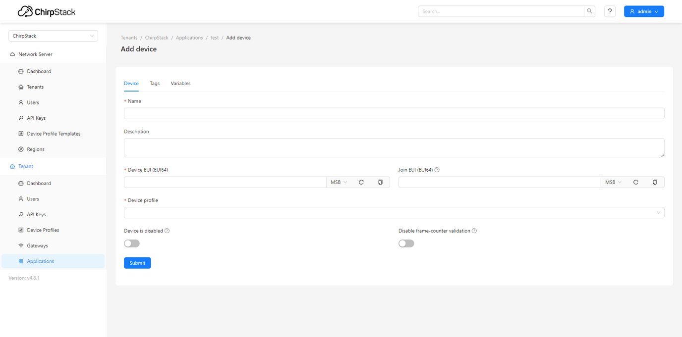 Adding TEKTELIC sensors onto Chirpstack