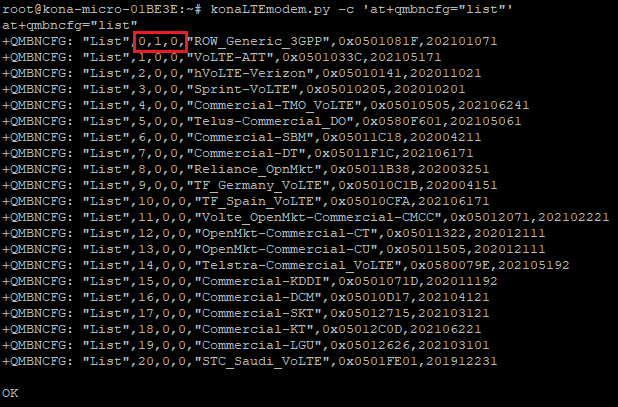 Cellular Backhaul Commands (Quectel)